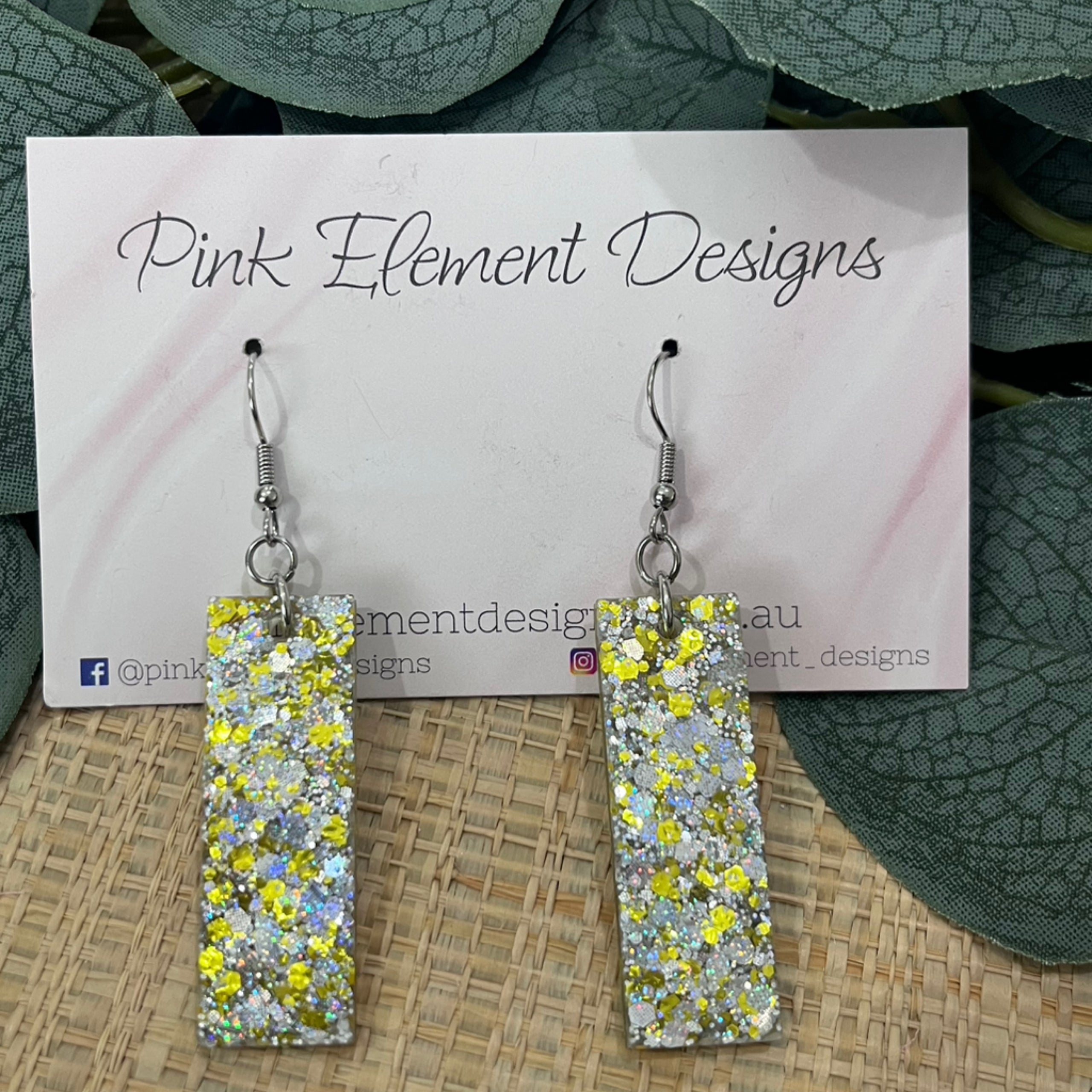 Rectangle dangle | Pink Element Designs